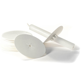 White Paper Bobeches Drip Protectors for Candlelight Service Candles ...