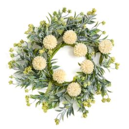 Wicklow Blooms 4 Inch Candle Ring Accent Yellow
